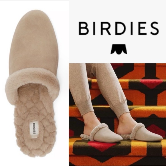 Birdies | Shoes | Birdies The Songbird Biscotti Suede And Faux Fur ...